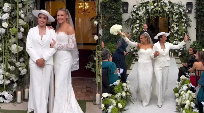 Jogadora Marta se casa com Carrie Lawrence em cerimônia nos EUA; fotos ...